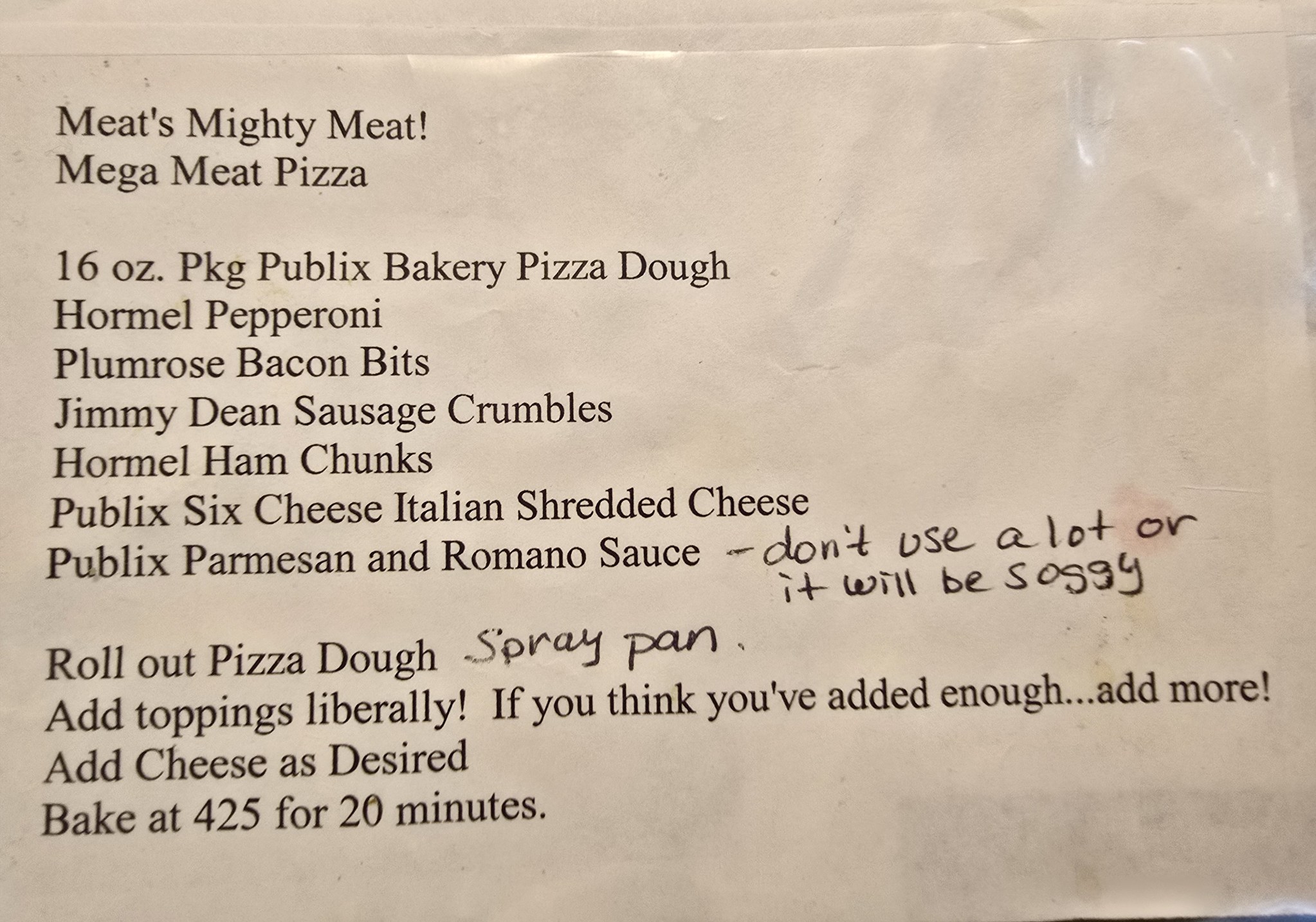 Meat’s Mighty Meat Pizza – Family Recipes